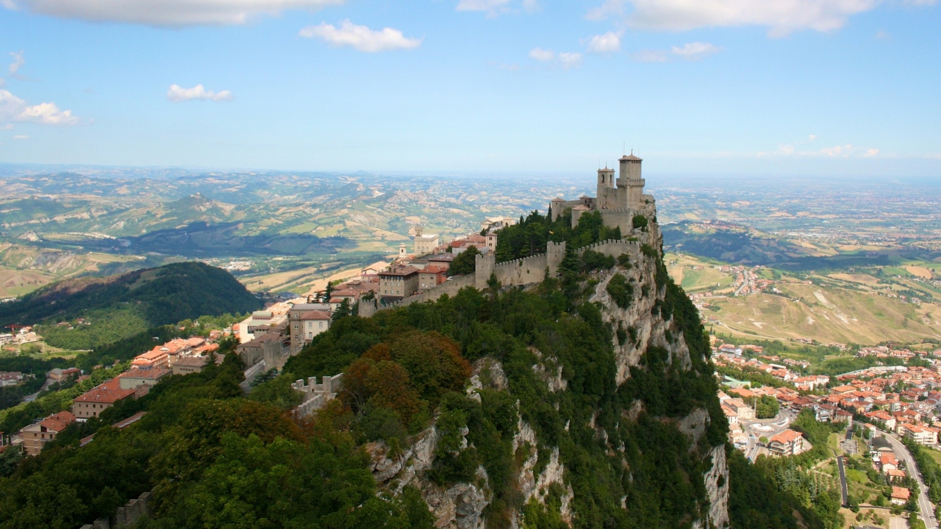 HD wallpaper panorama san marino mount titano monte titano house